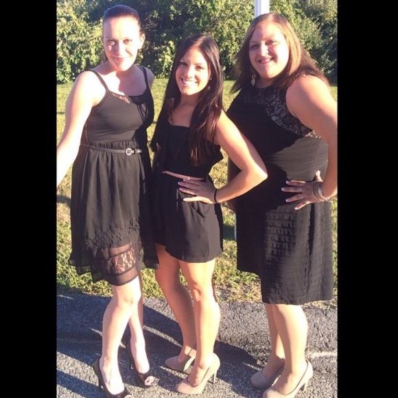 Express | Pants & Jumpsuits | Express Black Ruffle Romper | Poshmark